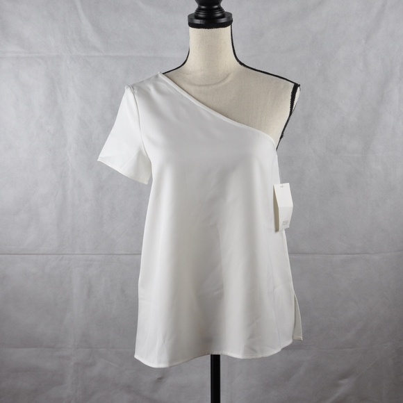 Tobi | Tops | Tobi Top Blouse One Shoulder White Size M | Poshmark